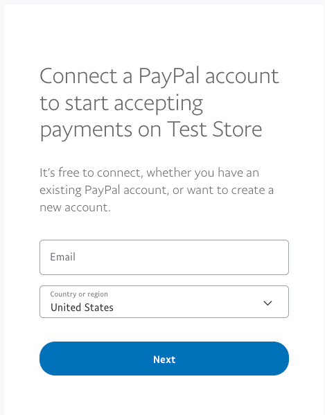 Set up PayPal as an Organization