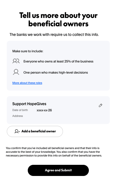 Set up PayPal as an Organization